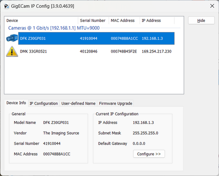 GigE相机连线问题 - The Imaging Source Knowledgebase Chinese